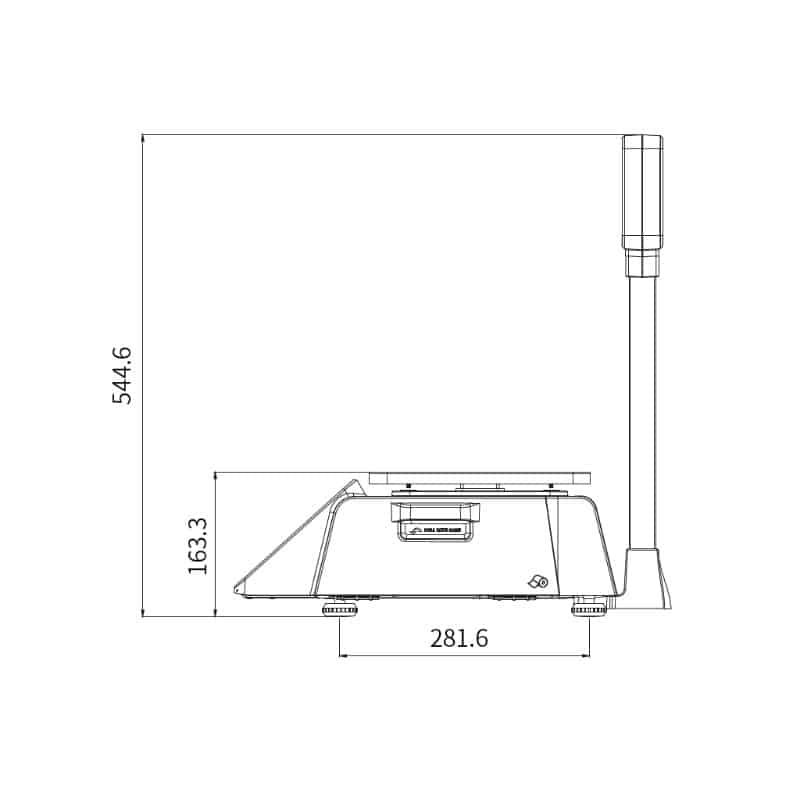 CAS CN1 Label Printing Weighing Scales - 15kg : CAS-CN1-15-FP From ...