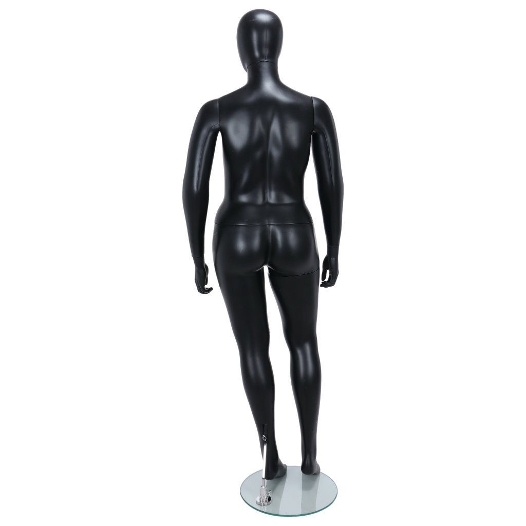 R349B Female Fuller Figure Mannequin - Egg Head - Black Finish ...