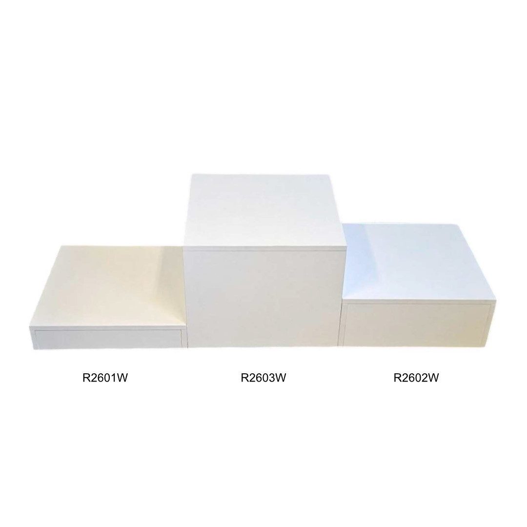 R2602W - White Mannequin Plinth - H200mm - DirectShopfittings