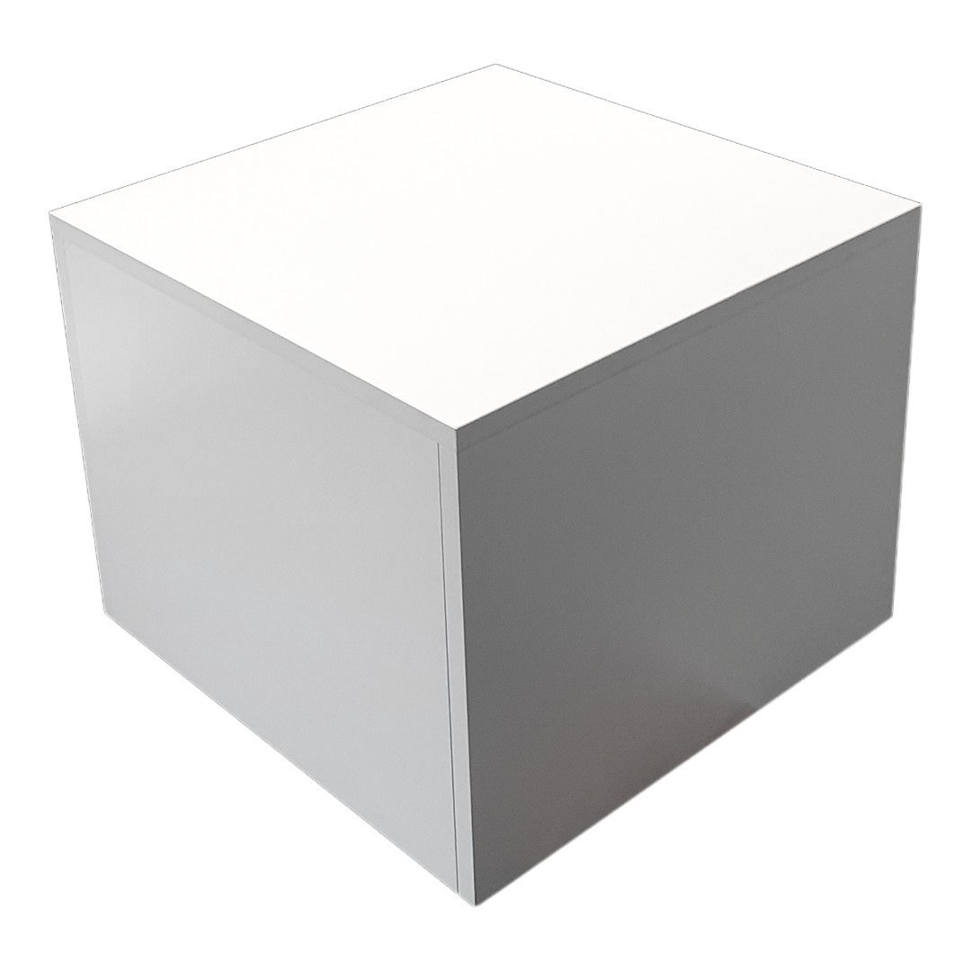 R2603W - White Mannequin Plinth - H400mm - DirectShopfittings