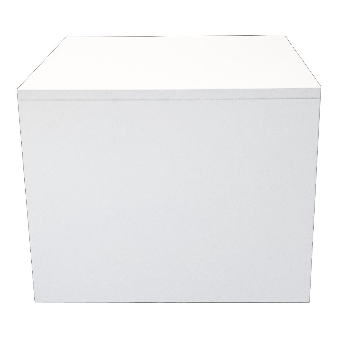 R2603W - White Mannequin Plinth - H400mm - DirectShopfittings