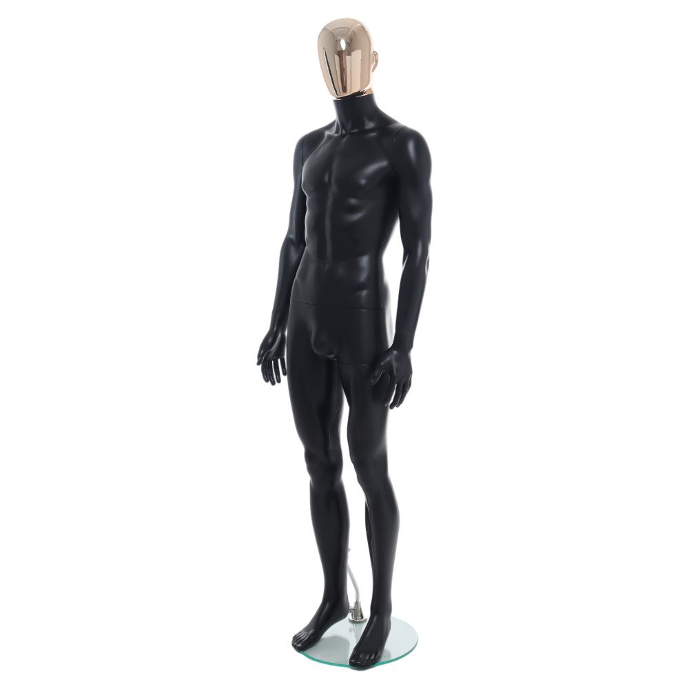 Male Mannequin Head Black