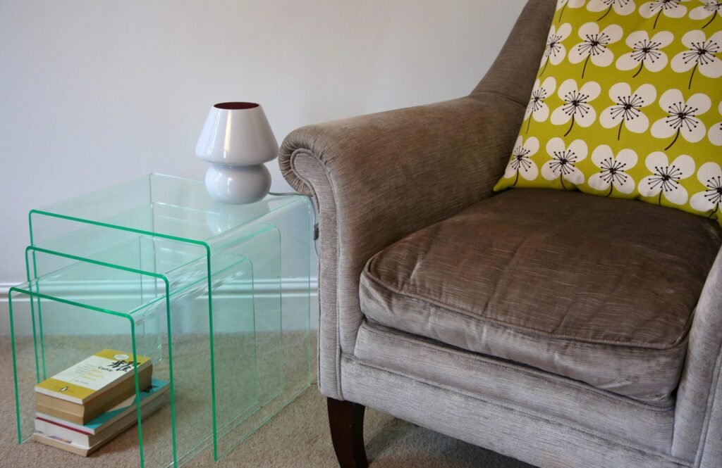 Silicon (Glass Effect) Acrylic Nest Of Tables - DirectShopfittings
